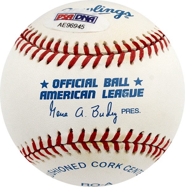 Mark Fidrych Singed Autographed AL Baseball Inscribed ROY 76, The Bird ...