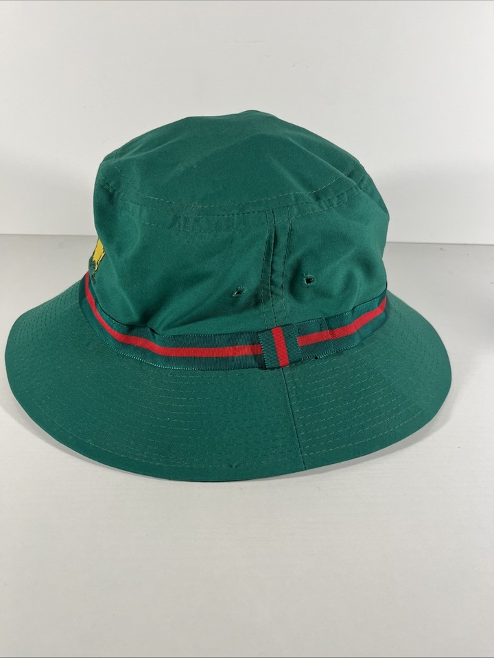 Masters Bucket Hat Green Derby Cap Golf Augusta National Logo Size S/M ...
