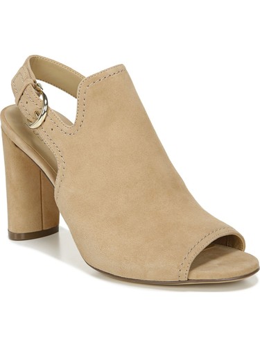 NATURALIZER Womens Beige Raquel Open Block Heel Leather Sling Back ...