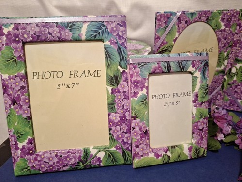 Matching Gift Set Of 6 Items Photo Frames Box Floral | eBay