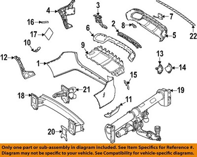MERCEDES OEM 20-23 GLS450 Bumper Components-Energy Absorber 1678800701 ...