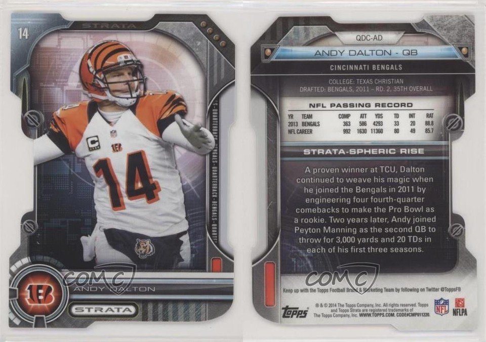 2014 Topps Strata Quarterback Die-Cuts Andy Dalton #QDC-AD 0c6 | eBay