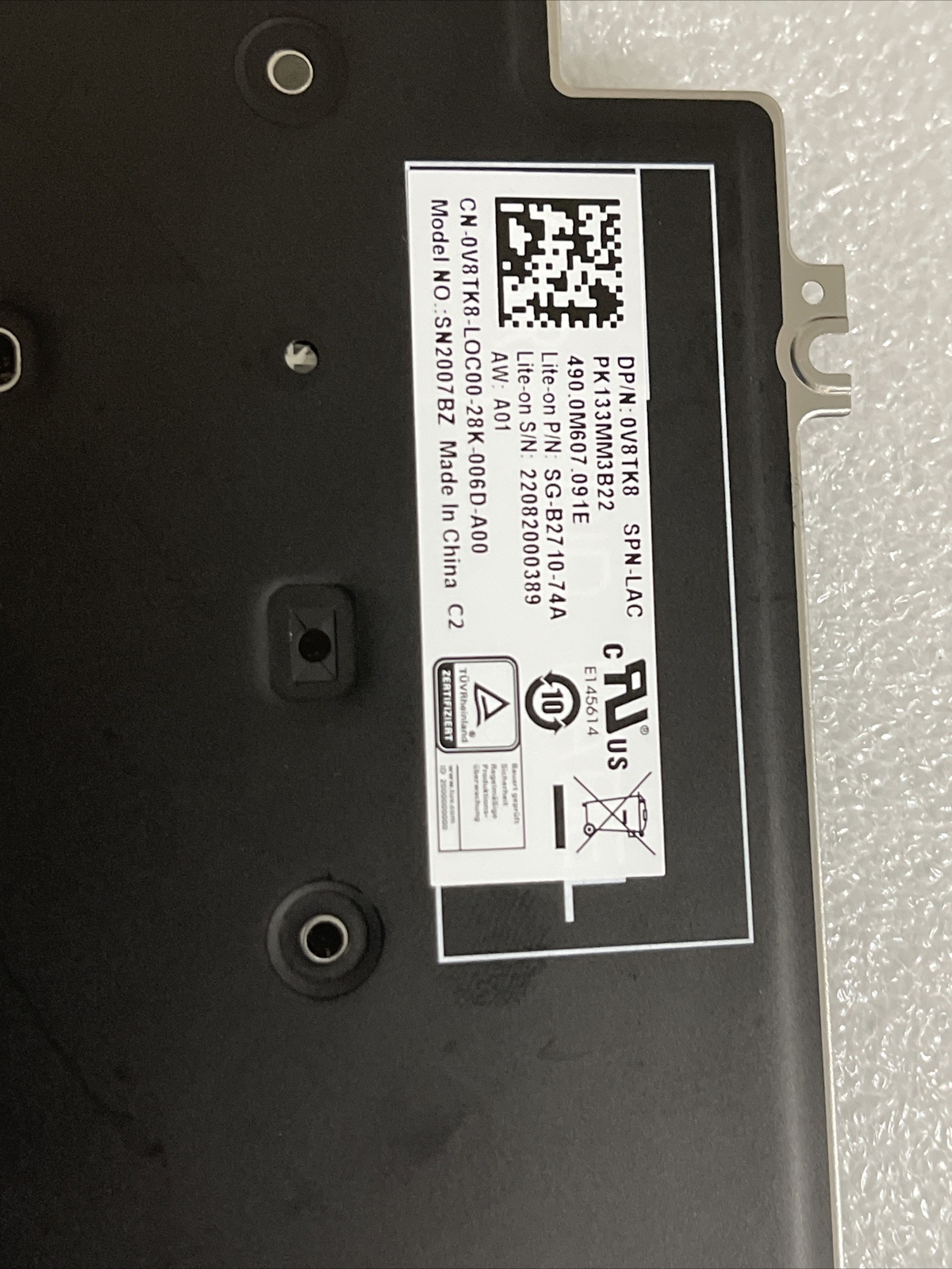 Dell Latitude 5530 5540 Precision 7670 Laptop Backlit Spanish Keyboard