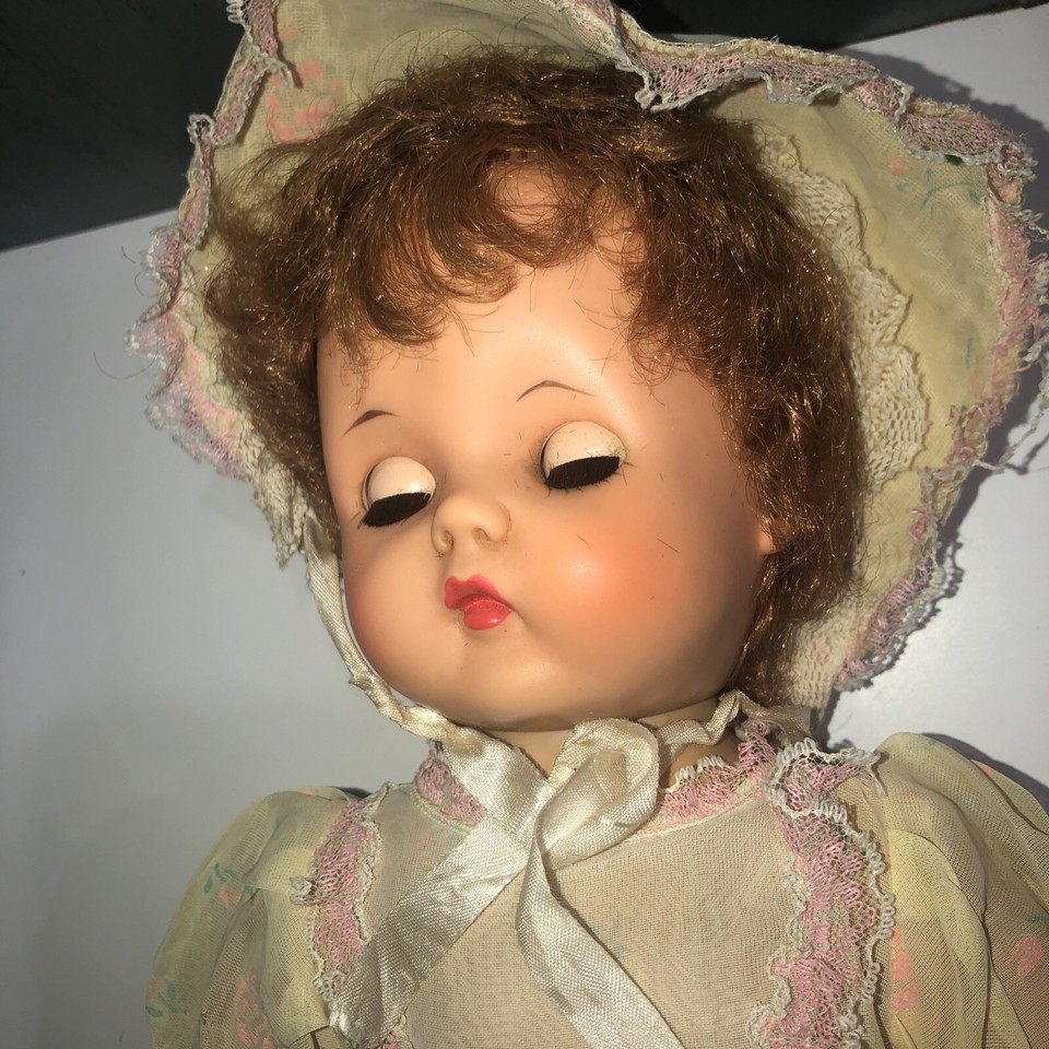Vtg Allied Eastern “Miracle Vinyl" Rubber Doll All Orig 16” Crier ...