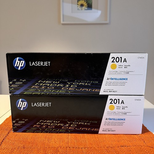 Lot Of 2 HP 201A Yellow Original LaserJet Toner Cartridges, ~1,330 ...