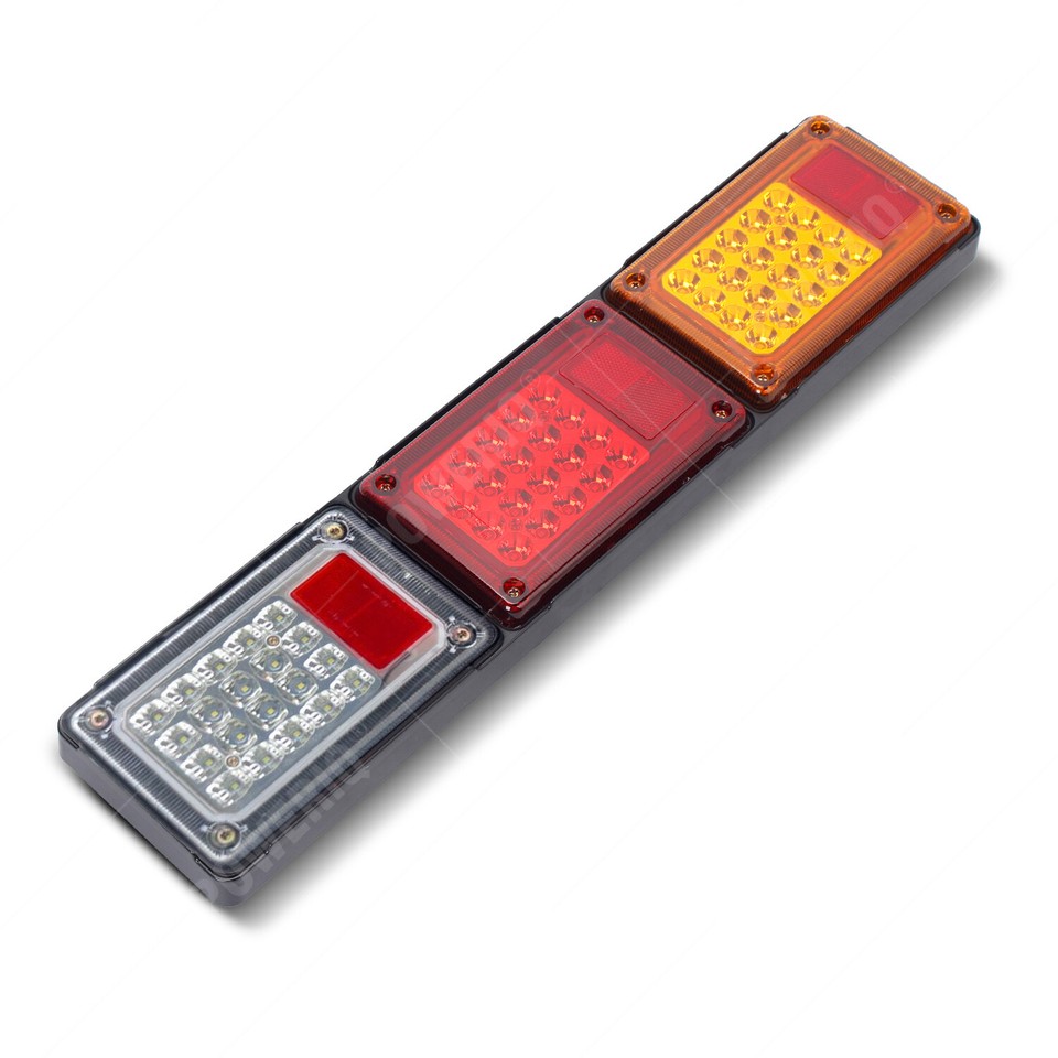 2 x JUMBO 12V / 24V LED TRUCK TRAILER TAIL LIGHT (AMBER, RED, WHITE ...