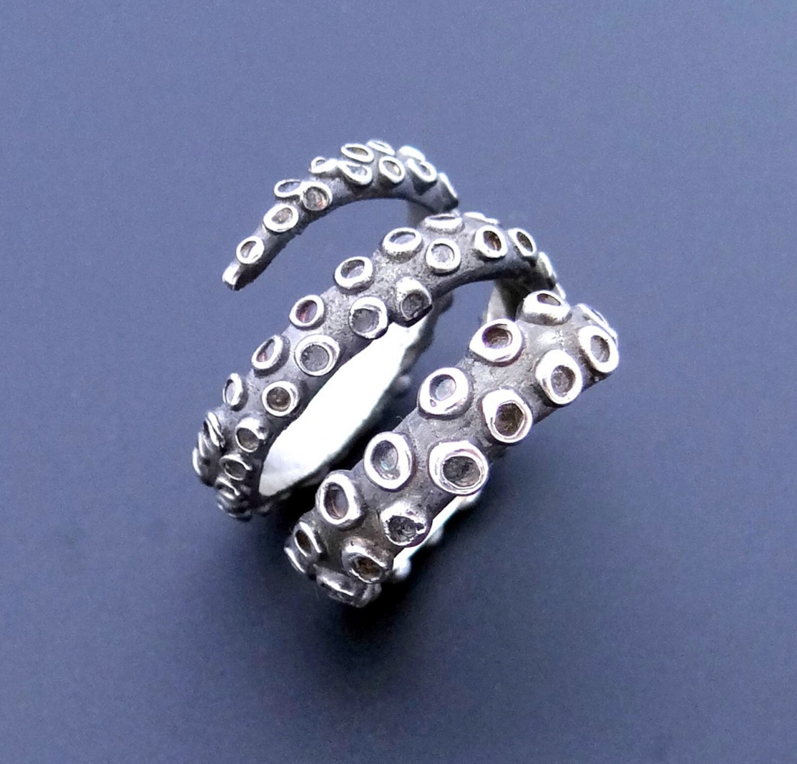 Silver Octopus Ring, Octopus Tentacle Ring, Sterling Silver Ring ...