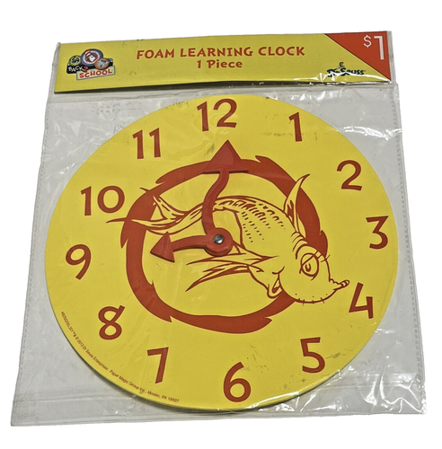 DR. SEUSS Back 2 School Foam Learning Fish Clock SEALED {2013} | eBay