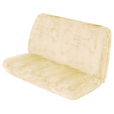 SHEEPSKIN BENCH REAR SEAT COVERS UNIVERSAL FAUX FUR | eBay