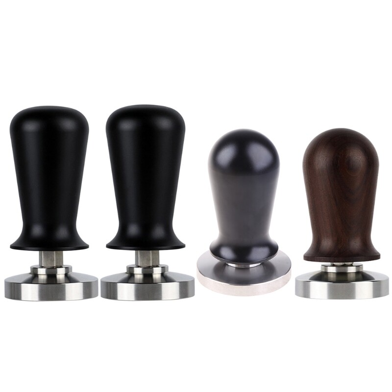 Calibrated Espresso Coffee Tamper Wooden Stainless Steel Coffee Powder ...