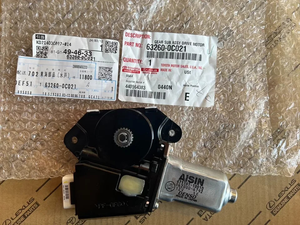 Toyota 63260-0C021 Sunroof Motor 2008-2020 Sequoia 2007-2020 Tundra ...