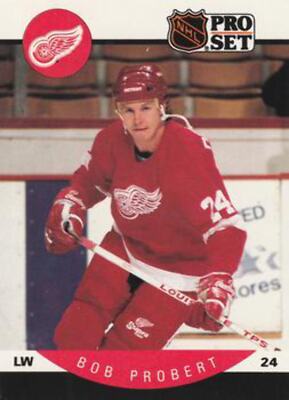 #76 Bob Probert - Detroit Red Wings - 1990-91 Pro Set Hockey | eBay