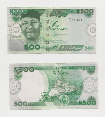 NIGERIA: New 500 Naira Banknote --2024 issue- P 49 New Design UNC ...