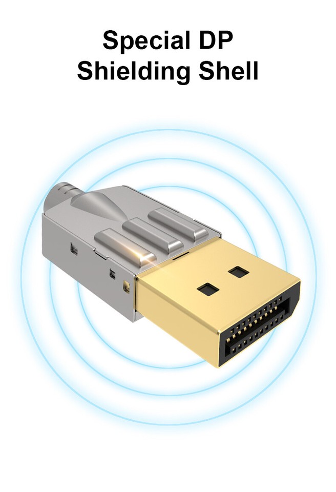 DisplayPort 1.4 Cable 8K 4K HDR 60Hz 144Hz 165Hz Display Port Adapter ...