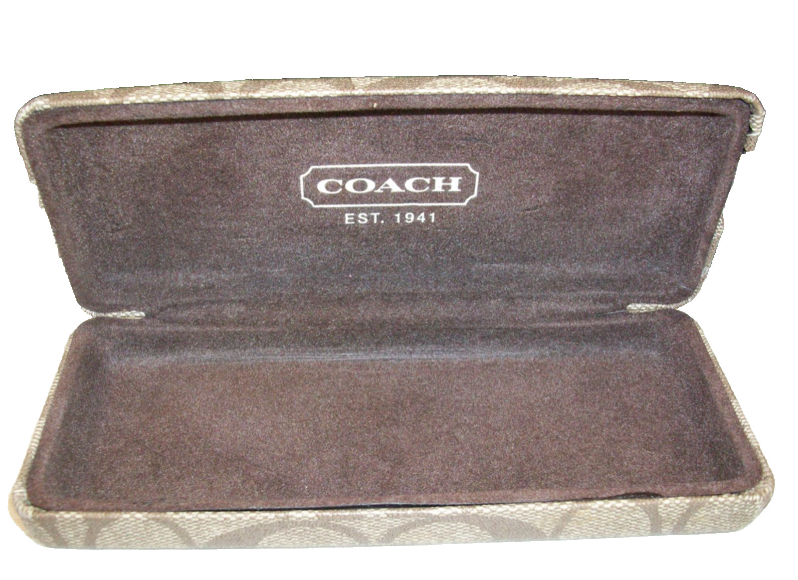 Coach Signature Hardshell Hard Shell Eyeglass Case Kh… - Gem