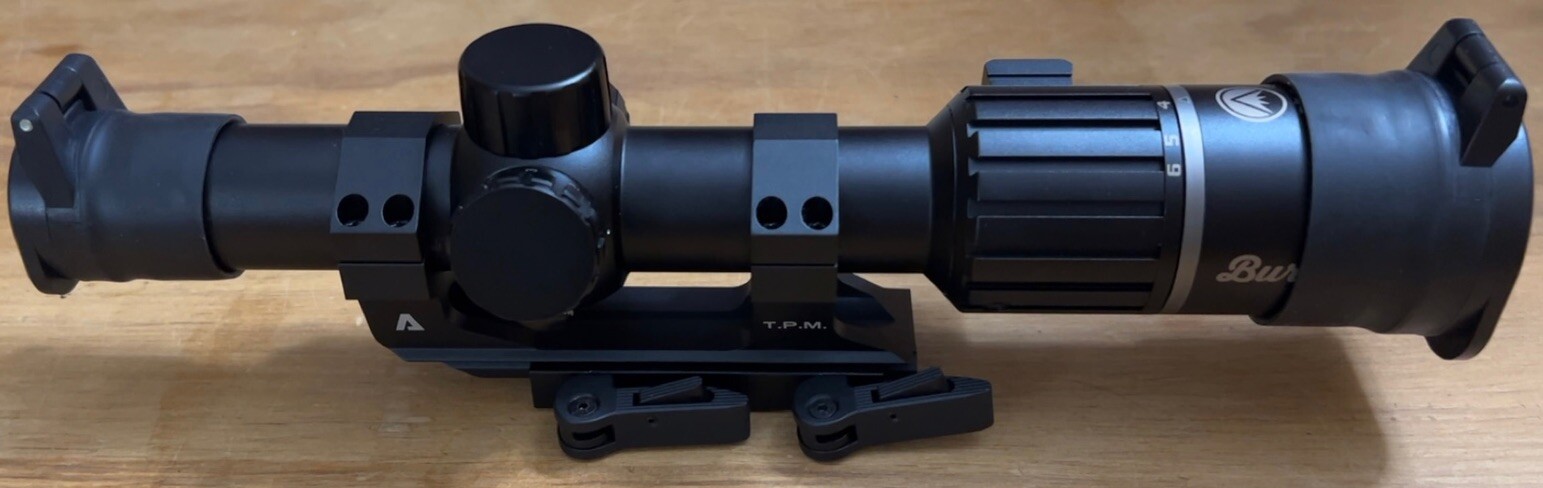 Burris rt6 1-6x24mm and Atibal Tactical Quick Detach Scope Mount Combo ...