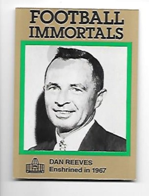 DAN REEVES 1985-88 Football Immortals #102 NRMT LOS ANGELES RAMS OWNER ...
