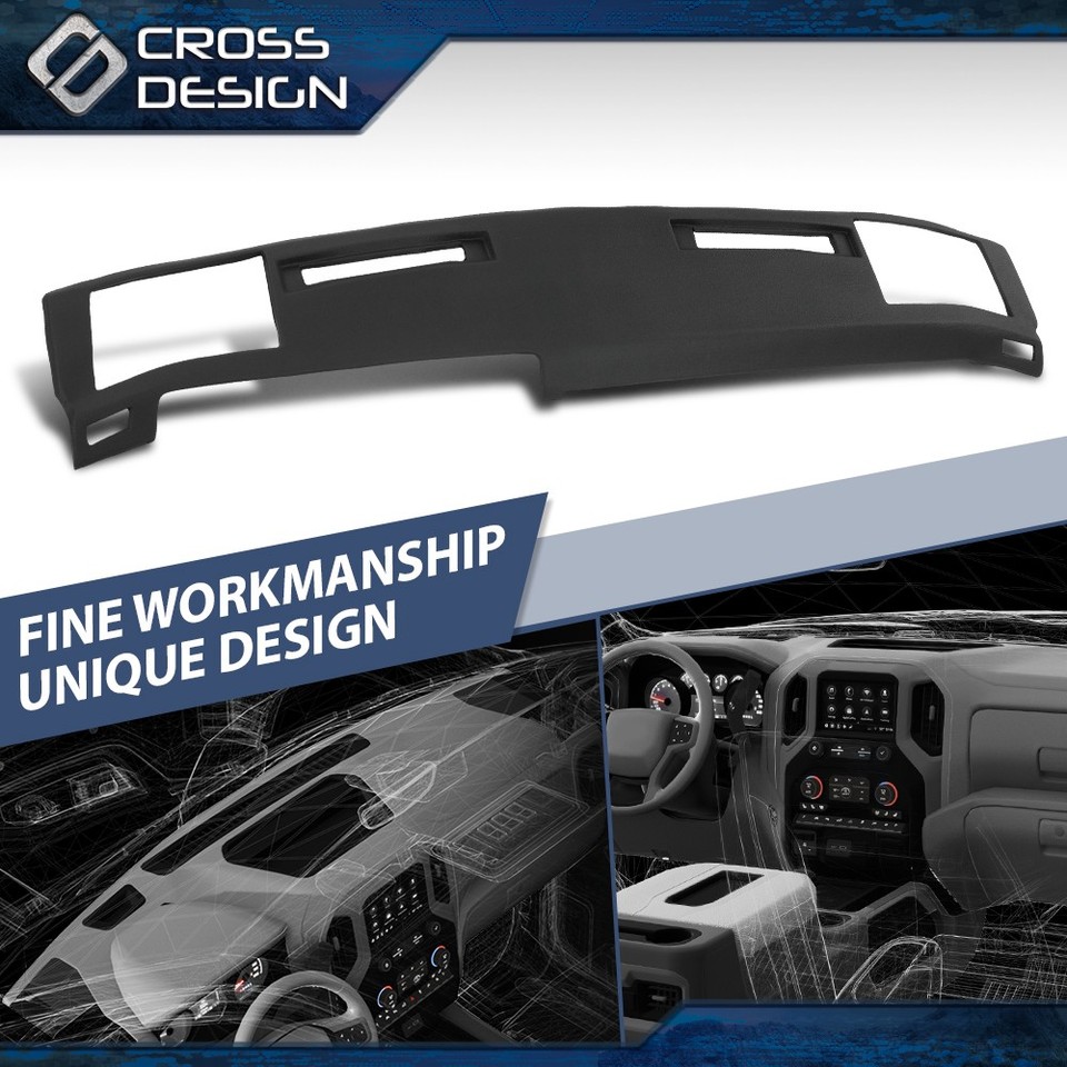 TPE Overlay Black Dash Cover 18-638-BLK Fit For 1986-1993 Chevy S10 GMC ...