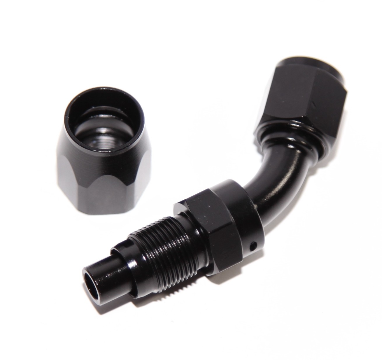 AN-6 AN6 45° Deg Swivel Fuel Oil Gas Line Hose End Fitting Adapter ...