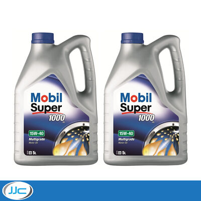 2 x 5 Litres - Mobil 1 Super 1000 X1 Mineral 15W40 Engine Oil (Petrol ...