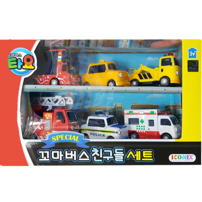 TAYO Little Bus Friends Special Mini Car Set Toy- Pat,Nuri,Frank,Alice ...
