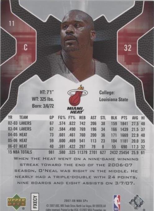 2007-08 SPx - Shaquille O'Neal #11 for sale | eBay