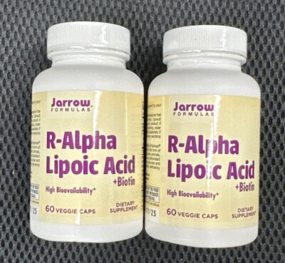 2 Pack - Jarrow Formulas R-Alpha Lipoic Acid with Biotin 60 Veg Caps ...