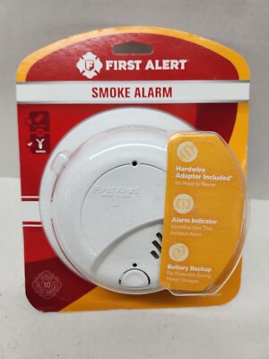 New FIRST ALERT Smoke Alarm Hardwire Adapter incl w/Battery Backup Cat ...