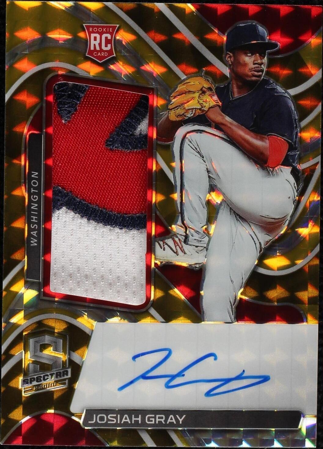 2022 Panini Chronicles - Spectra Rookie Jersey Autograph Josiah Gray ...