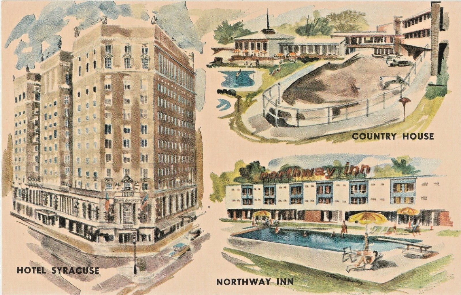 New York Three Finest Hotels Syracuse Northway Country House Unposted ...