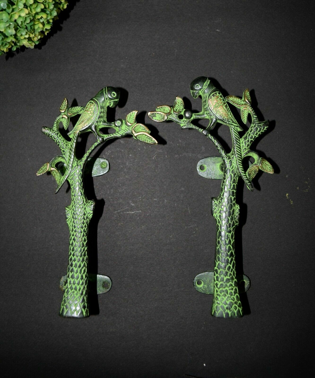 7 Inches Brass Ditto Door Pull Echo Bird Sitting On A Tree Design door ...