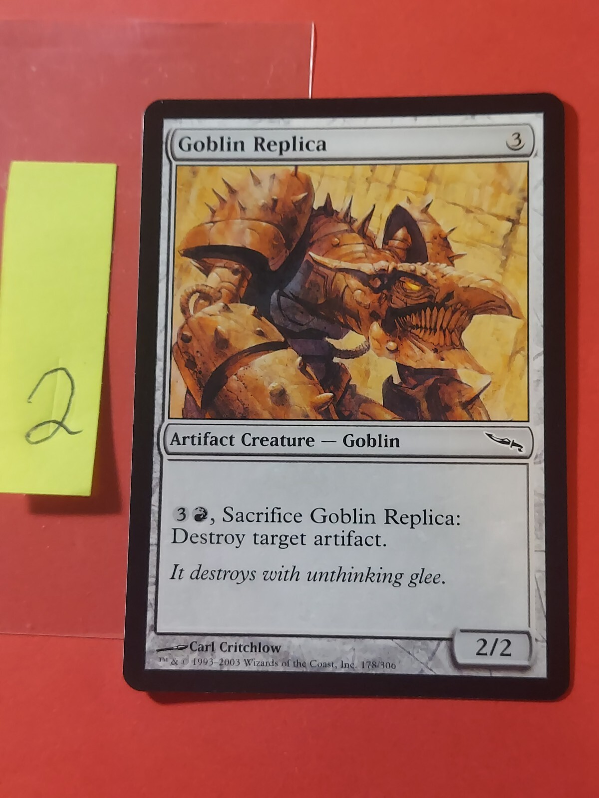 2003 Magic The Gathering Mirrodin #178 Goblin Replica, C, Artif Crea ...