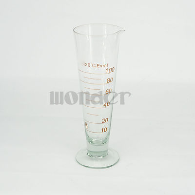 100ml Lab Glass Footed Apothecary Measuring Beaker Conical Graduated ...