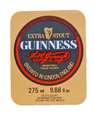 Guinness - Donnington - 275 ml - 9.68 Fl oz - Vintage Beer Label | eBay UK