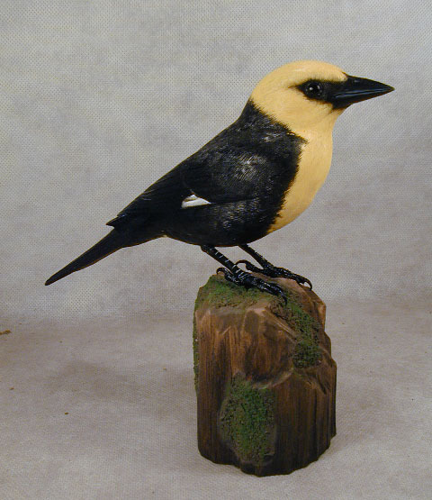 Yellow-Headed Blackbird Original Wood Carving | eBay