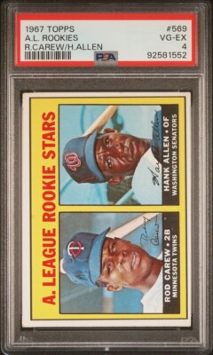1967 TOPPS #569 ROD CAREW RC TWINS HOF PSA 4 | eBay