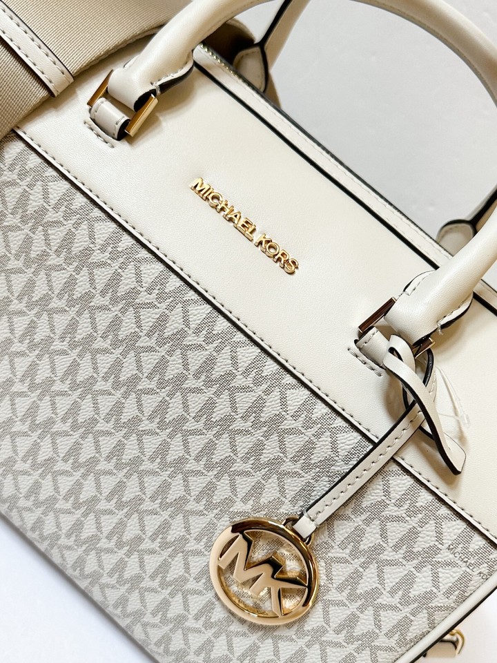 MICHAEL KORS JET SET MEDIUM DUFFLE SHOULDER CROSSBODY BAG MK LIGHT ...