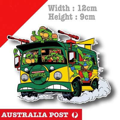 Teenage Mutant Ninja Turtles Bus, The Party Wagon Cartoon Sticker ...