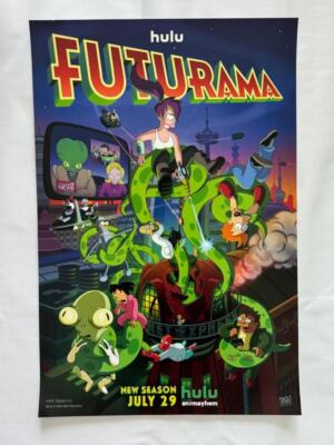 FUTURAMA - 12"x18" Original Promo TV Poster SDCC 2024 MINT Hulu ...