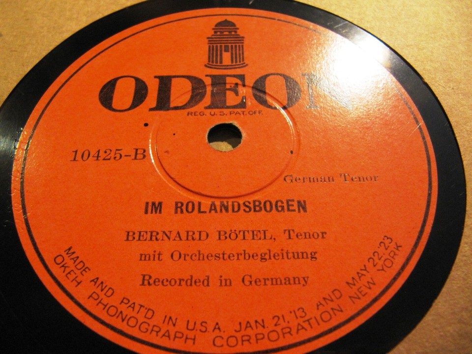 1925 Bernhard Bötel HARRY STEIER 1st REC' Hab mein Herz in Heidelberg ...