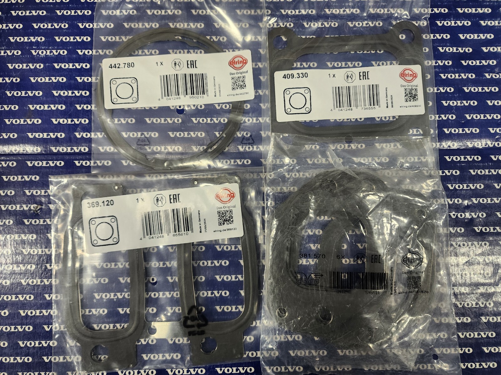 Volvo D13 exhaust manifold gaskets 20855371 6 20781146 20850815 ...