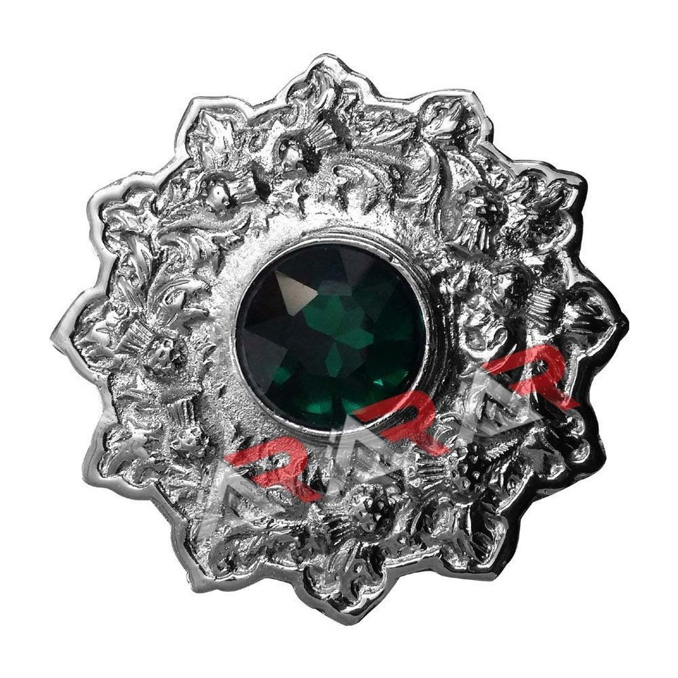 Scottish Kilt Star Fly Plaid Brooch Ornate Brooches Multi Color Stone 4 ...