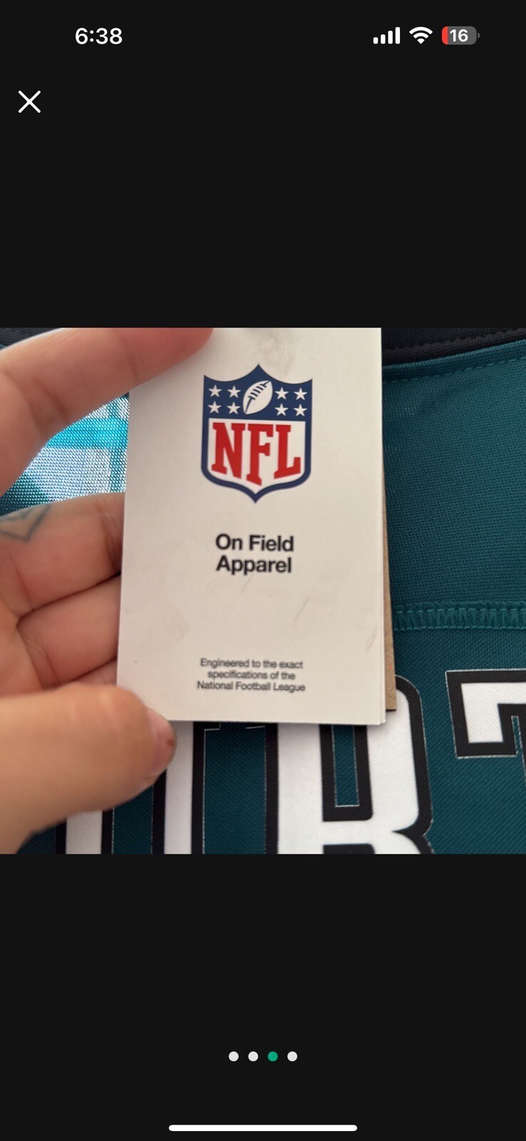 Jalen Hurts #1 Philadelphia Eagles 3 Star Captains Patch 2023-24 Jersey ...