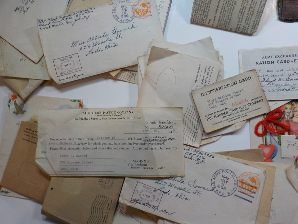 35 WW2 Papers 146th Armored Signal Co. Covers Documents Lot Soldier ...