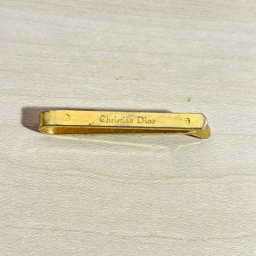 Christian Dior Tie Pin Logo Golden Simple Gorgeous Christmas Pre-Owned ...