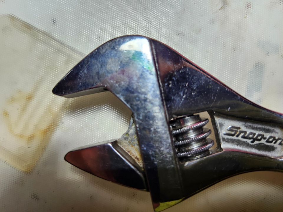 Snap-On Tools ADH8 USA 8" RED Soft Grip Flank Drive Adjustable Crescent ...