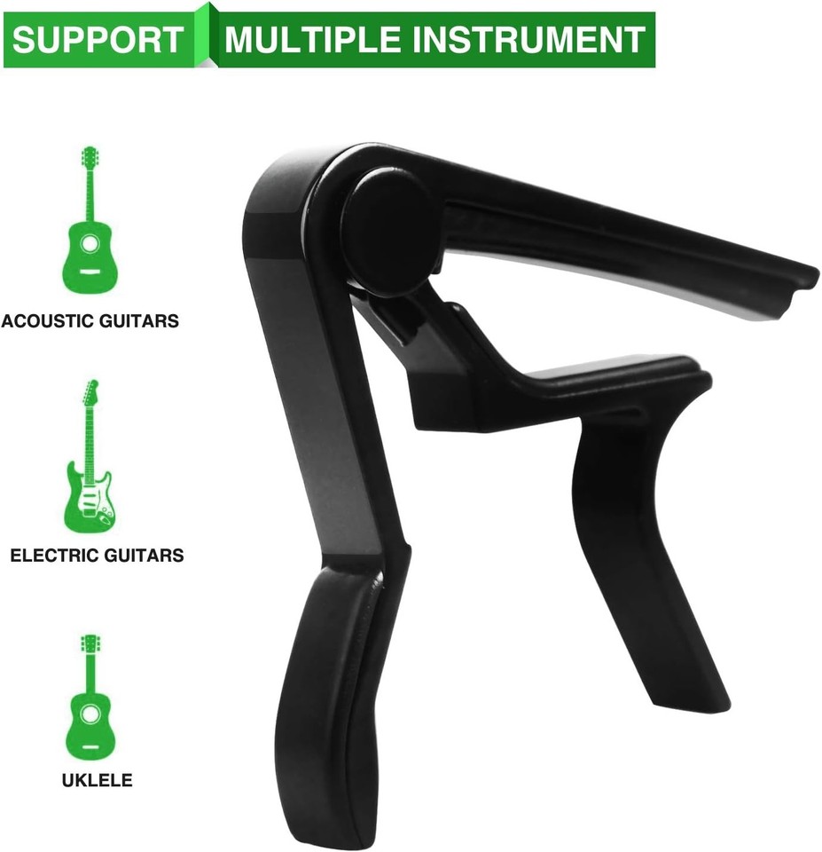 Guitar Capo, 6-String Acoustic & Electric Capo,Capo for acoustic Black ...