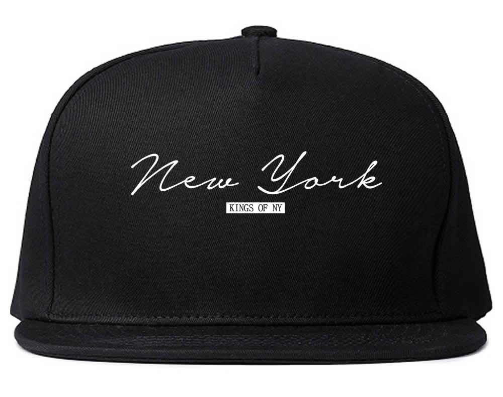 Kings Of NY New York Script Printed Snapback hat NYC Black Rare ...