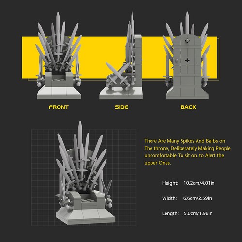 MOC: Iconic Throne/Throne Made of Iron 86 Pieces Toys Building Set ...
