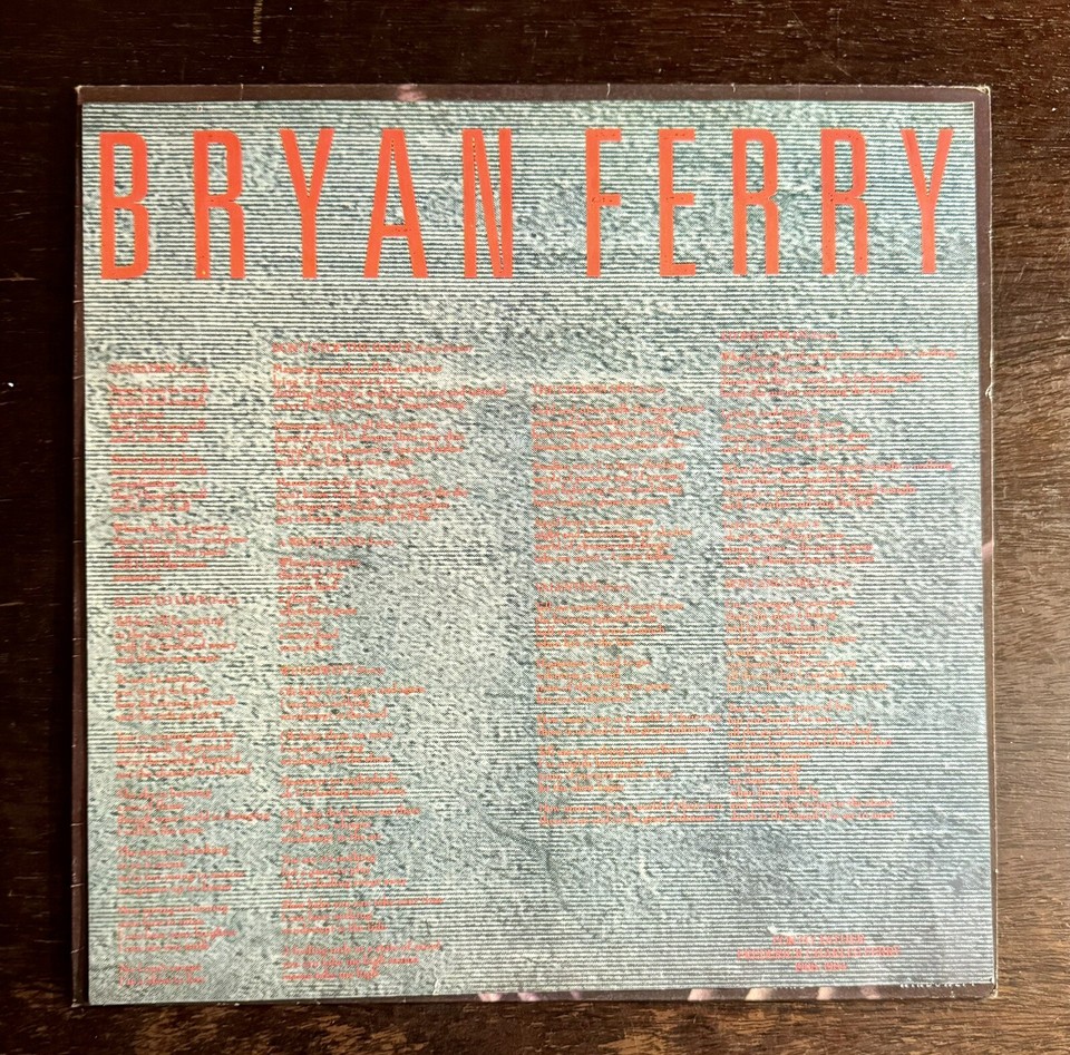 Brian Ferry - Boys & Girls - Vinyl Album LP Stereo - Aus 1985 - #825 ...
